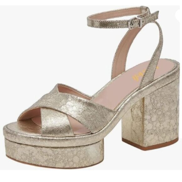 Miss Left | Shoes | Miss Left Gold Crossed Strappy High Heel Sandals ...